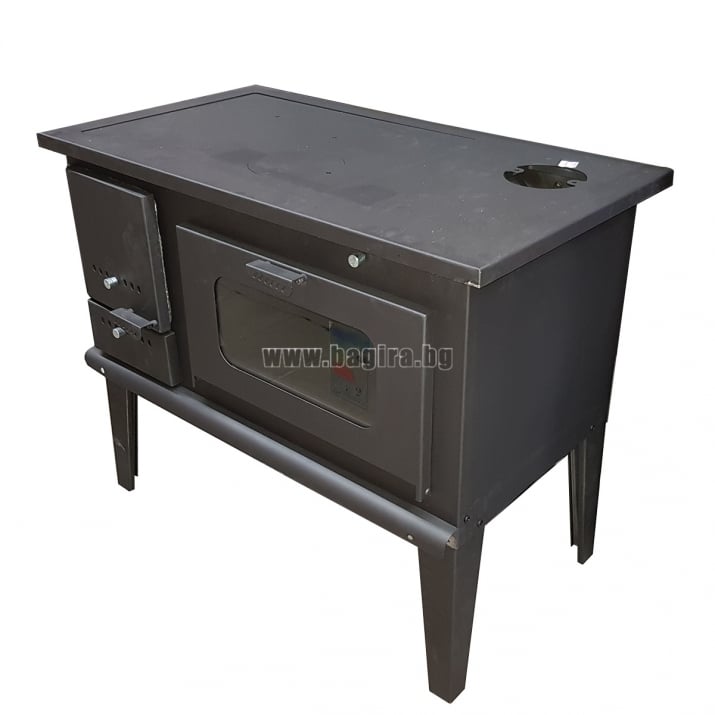 Готварска печка на твърдо гориво Хошевен 4014 - ЧЕРЕН МАТ | Bagira