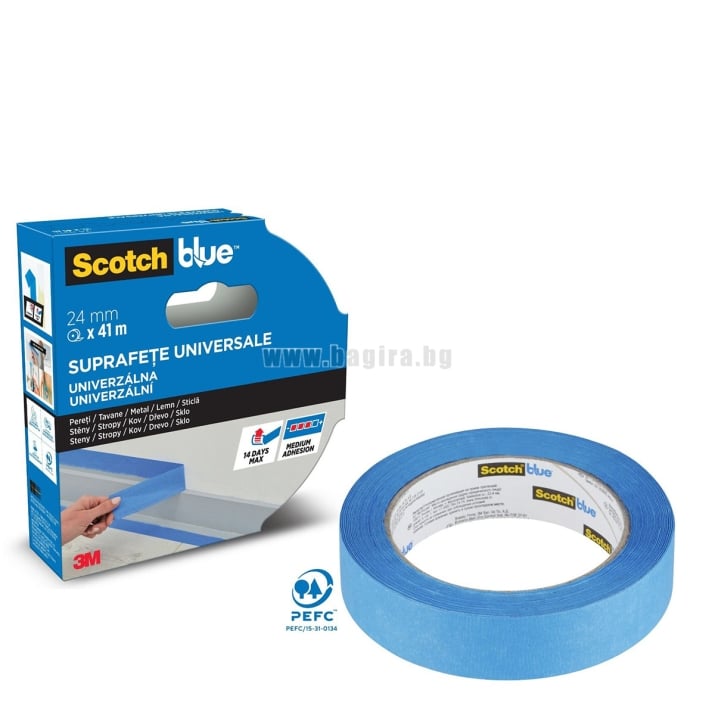 Универсално тиксо 3M Scotch 2090 Multi - surface 41 м х 24 мм | Bagira