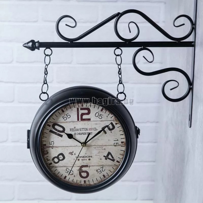 Стенен двустранен "Гаров" часовник | Bagira