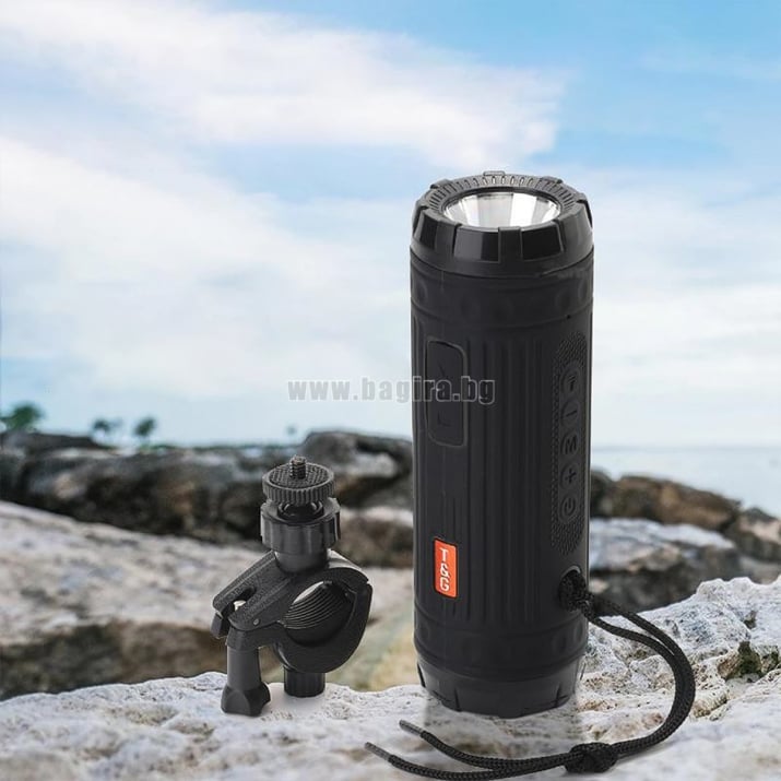 Преносима BLUETOOTH тонколона за велосипед с фенерче T & G - TG-312 ...