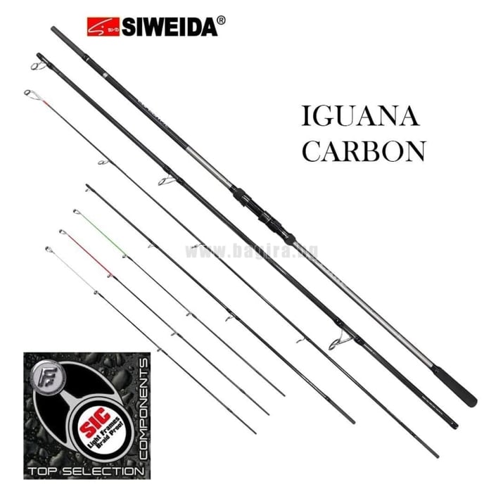 Риболовен прът SIWEIDA Iguana Carbon Extra Sensitive Feder/Carp - 390 мм | Bagira