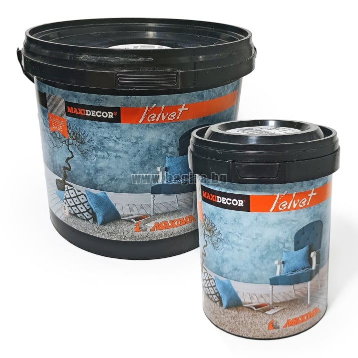 MAXIDECOR Velvet ефектна интериорна боя на водна основа MAXIMA / база ...